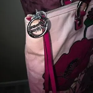 Coach | Bags | Rare Coach Poppy Ombr Pink Floral Tote With 3 Large ...